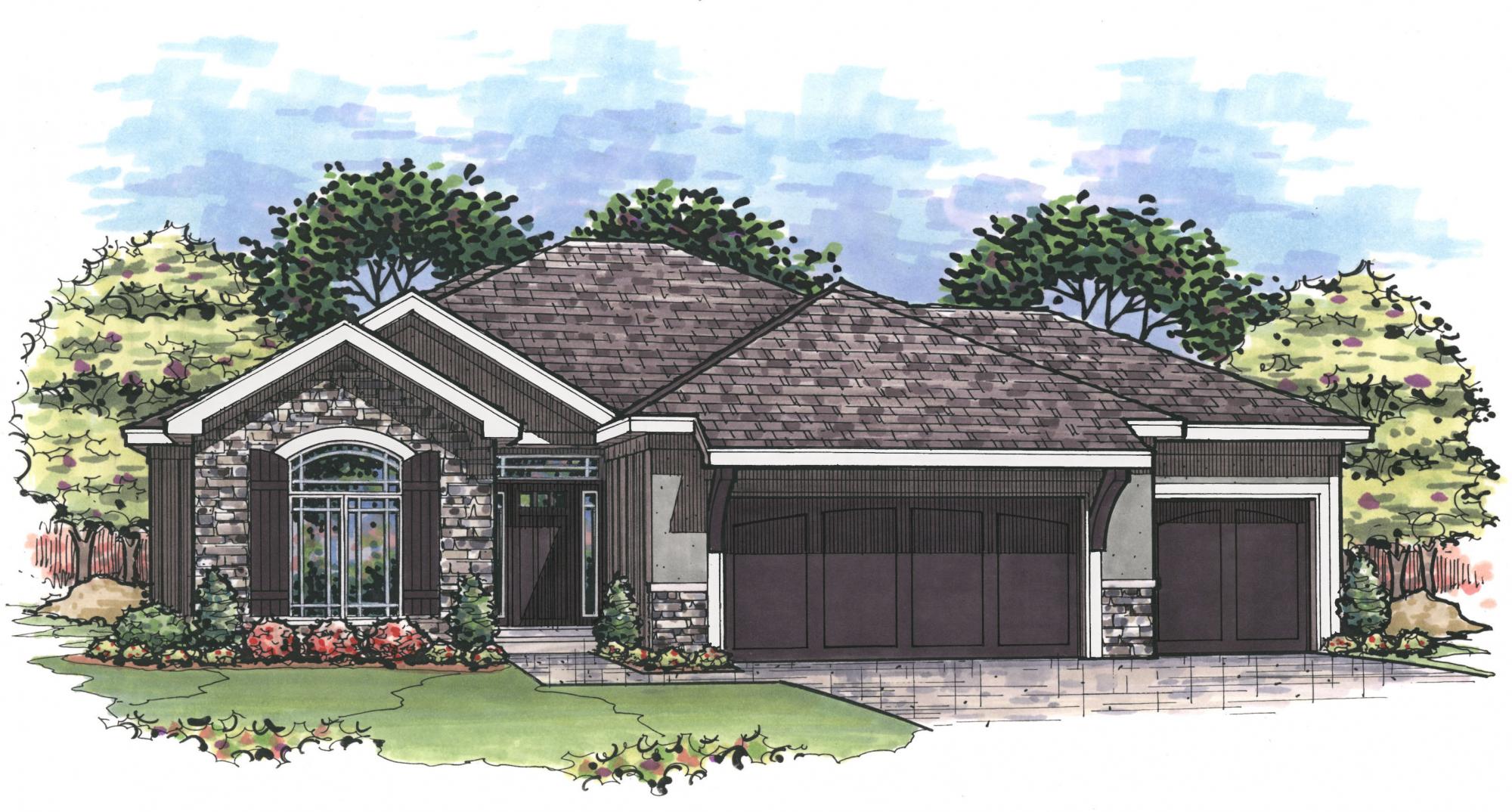 The Capri Reverse Elevation I | Custom Homes in Blue Springs MO | Rob ...